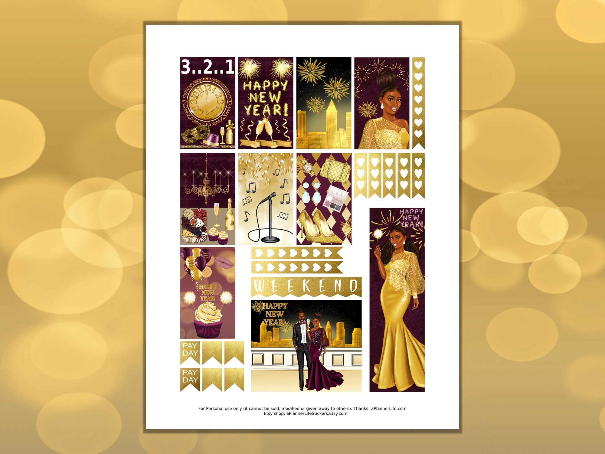 Printable New Year Planner Stickers: Made to Fit the Classic - Etsy Canada