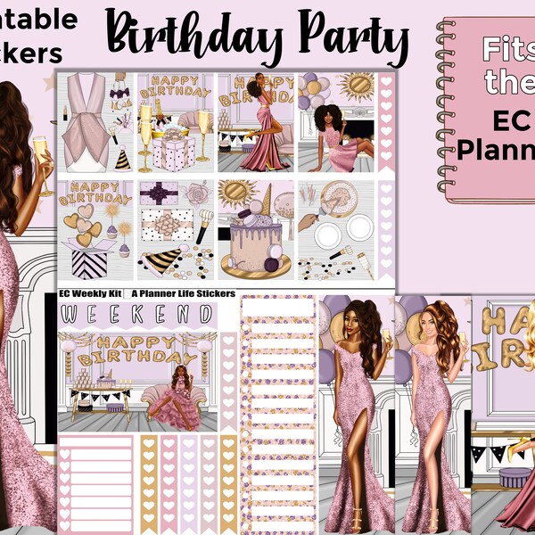 Birthday Planner Stickers - Etsy