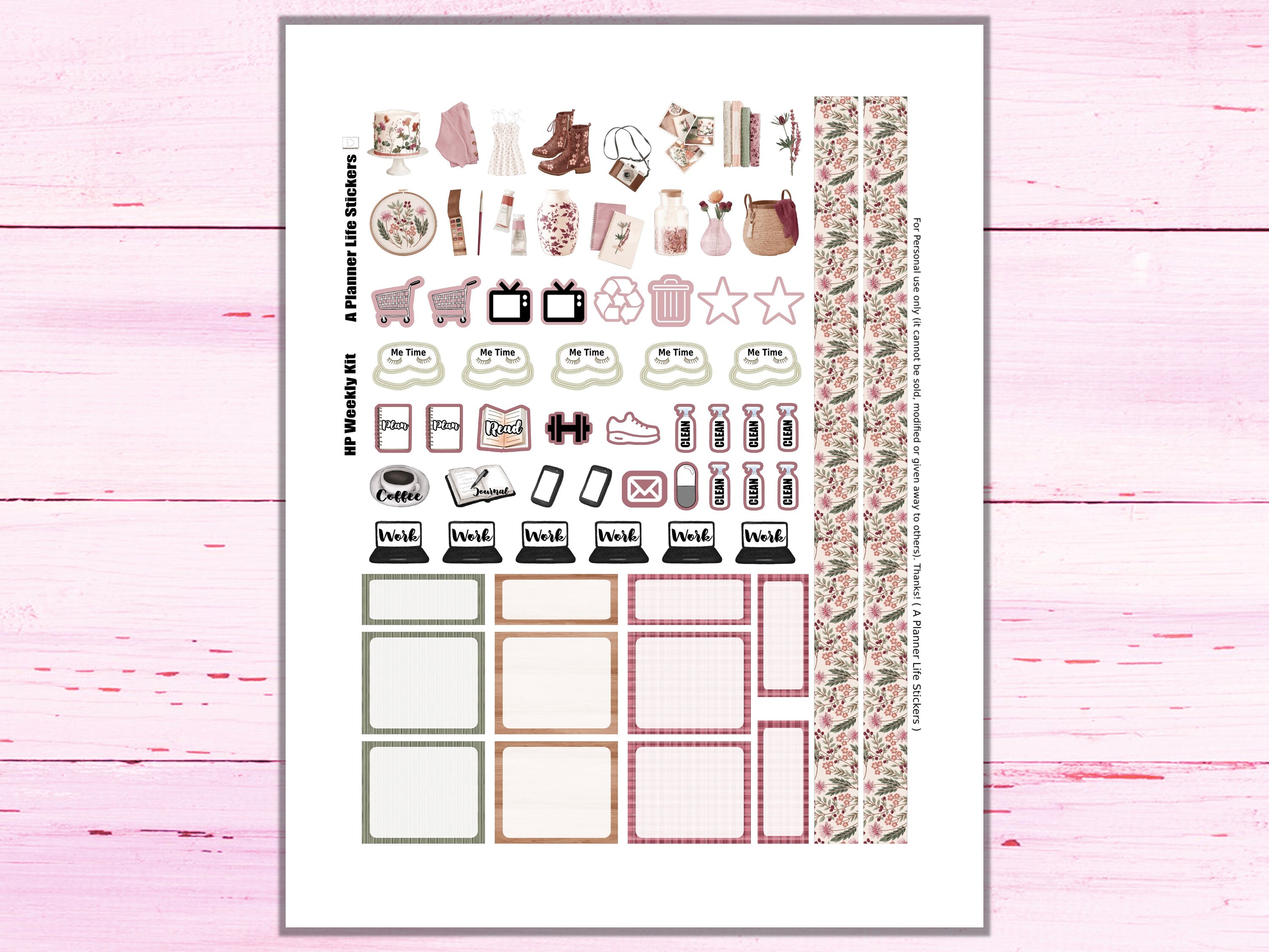 Home Printable Planner Stickers: Made to Fit the Classic Happy - Etsy