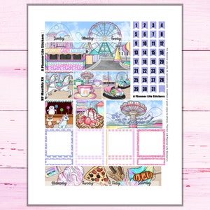 Monthly Amusement Park Printable Planner Stickers: Made to Fit the ...
