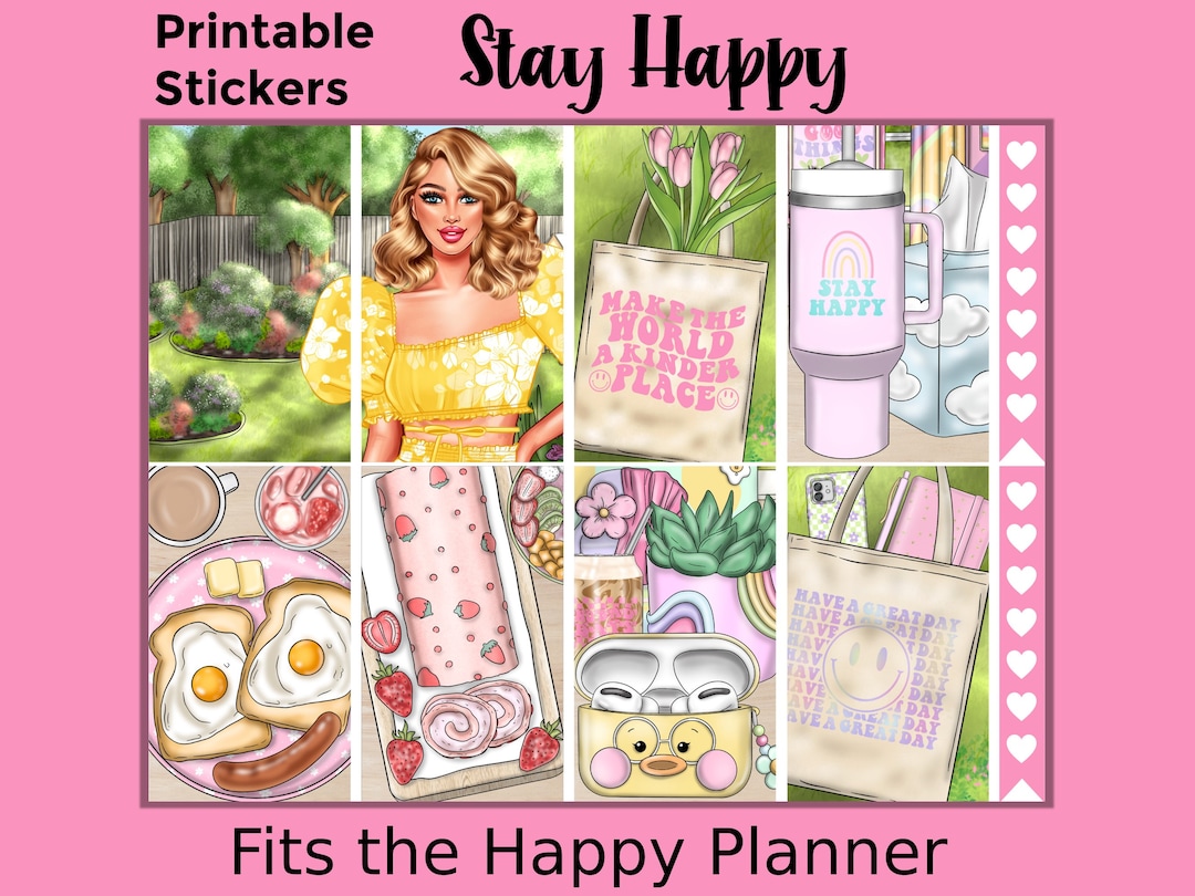 Motivational Printable Planner Stickers: Made to Fit the Classic Happy ...