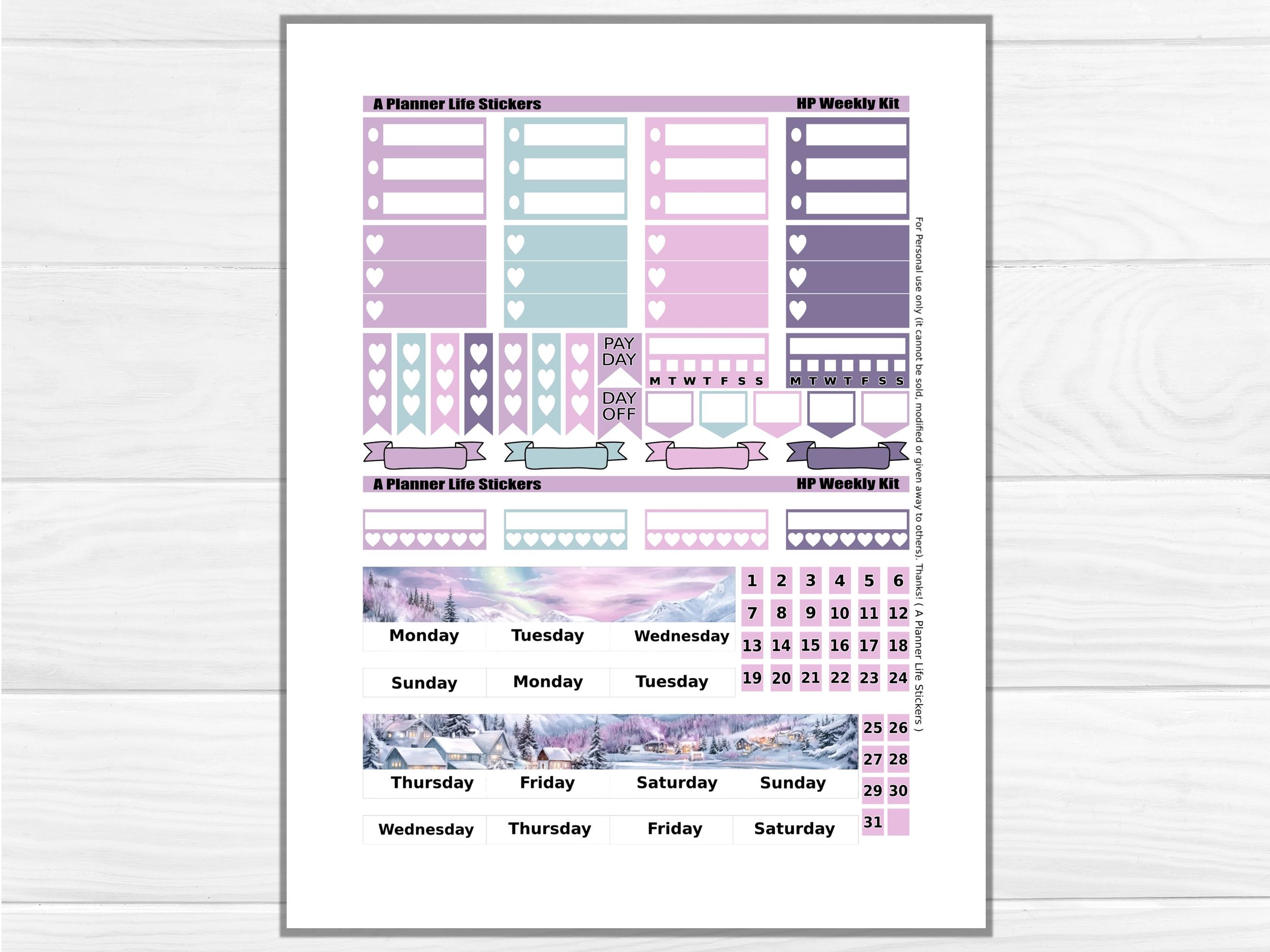 Winter Printable Planner Stickers: Made to Fit the Classic Happy ...
