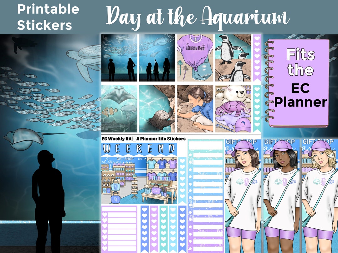 Printable Aquarium Planner Stickers: Made to Fit the Erin Condren ...