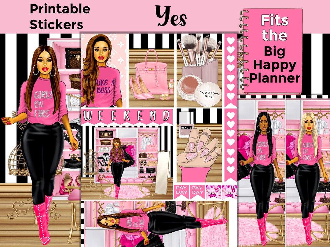 Fashion Printable Planner Stickers: Made to Fit the Big Happy Planner ...