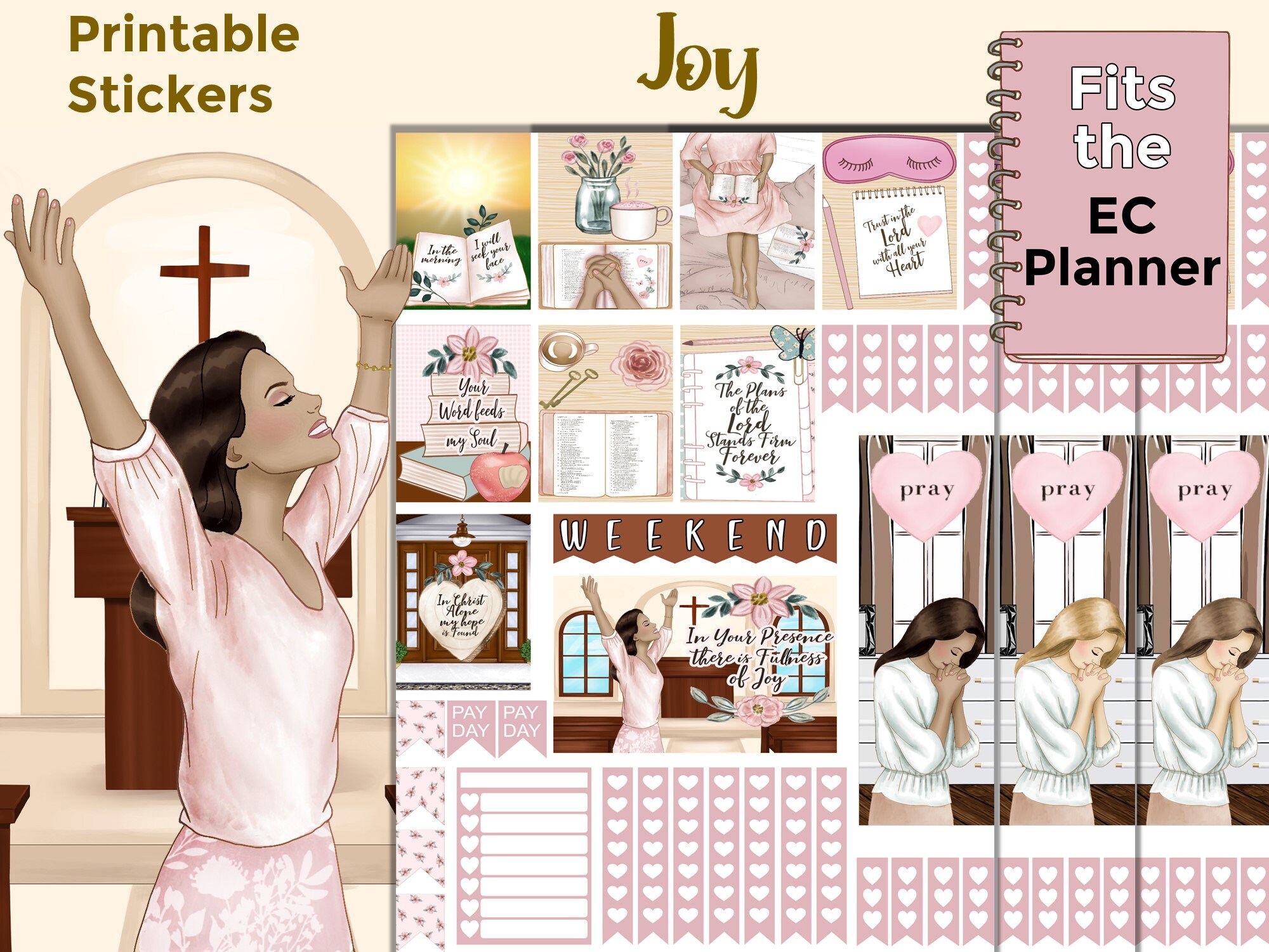 Printable Christian Planner Stickers: Made to Fit the Erin | Etsy
