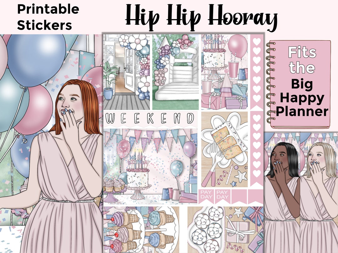 Birthday Printable Planner Stickers: Made to Fit the Big Happy Planner ...