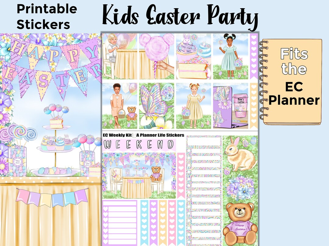 Printable Easter Planner Stickers: Made to Fit the Erin Condren Planner ...