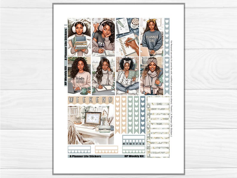 Winter Printable Planner Stickers: Made to Fit the Classic Happy ...