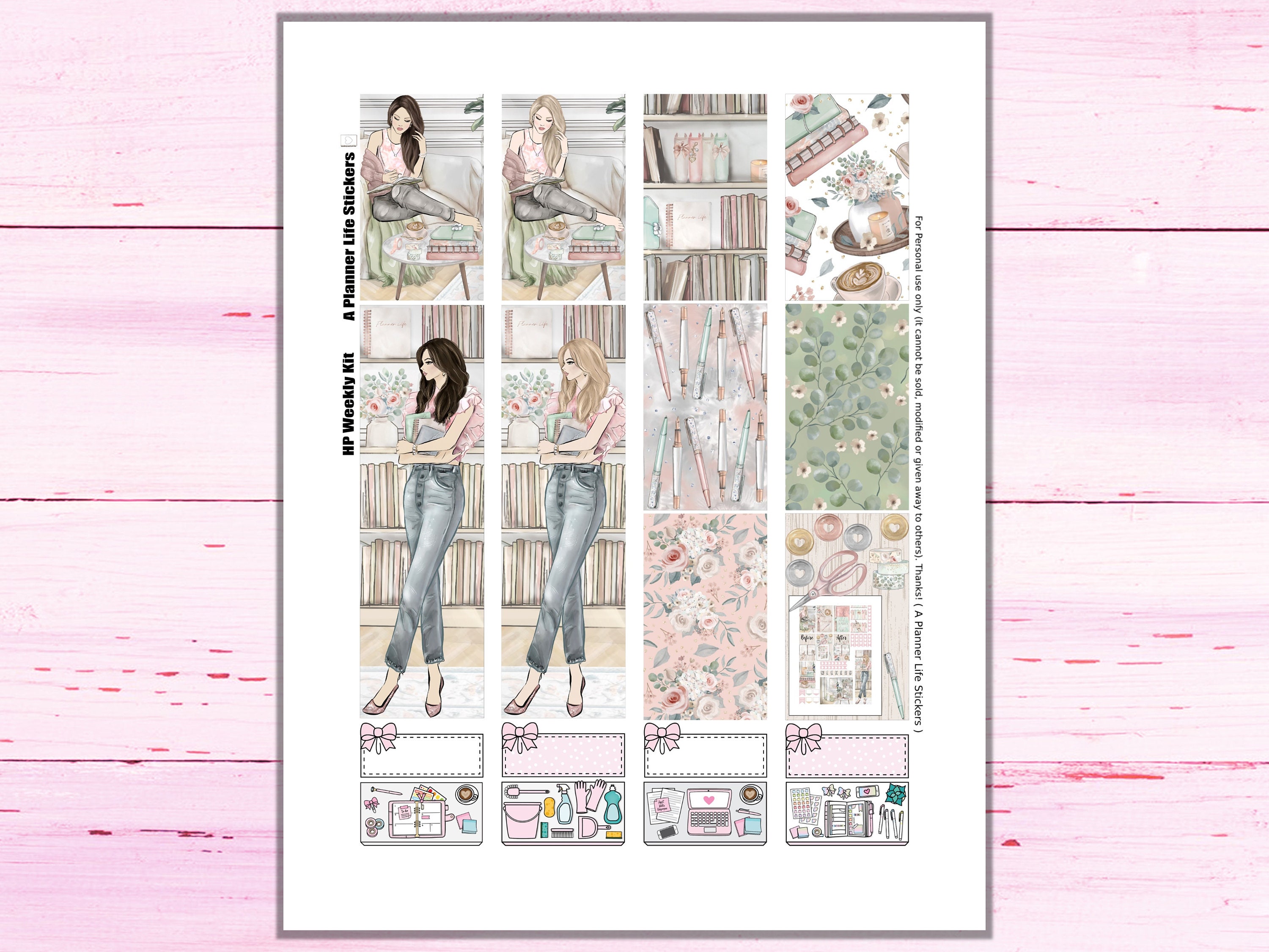 Planner Girl Printable Planner Stickers: Made to Fit the - Etsy