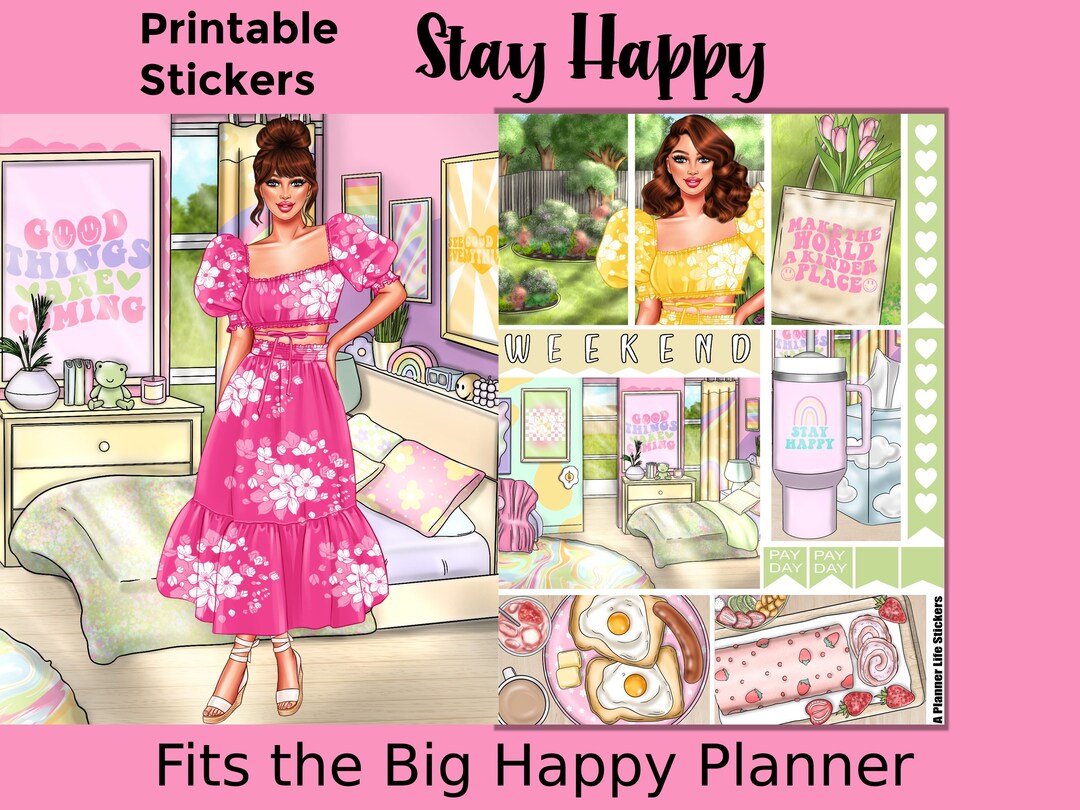 Positive Thinking Printable Planner Stickers: Made to Fit the Big Happy ...