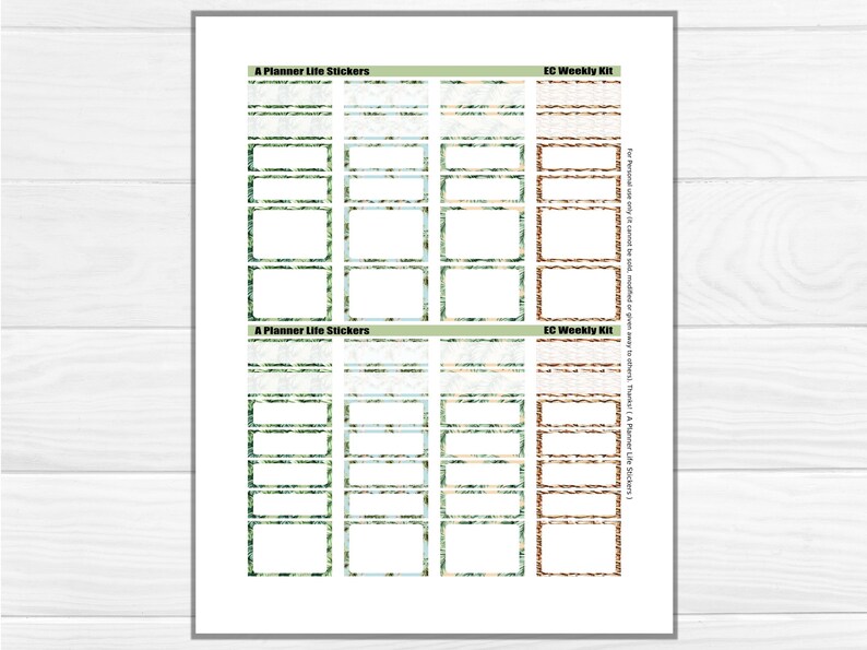 Printable Tropical Planner Stickers: Made to Fit the Erin Condren ...