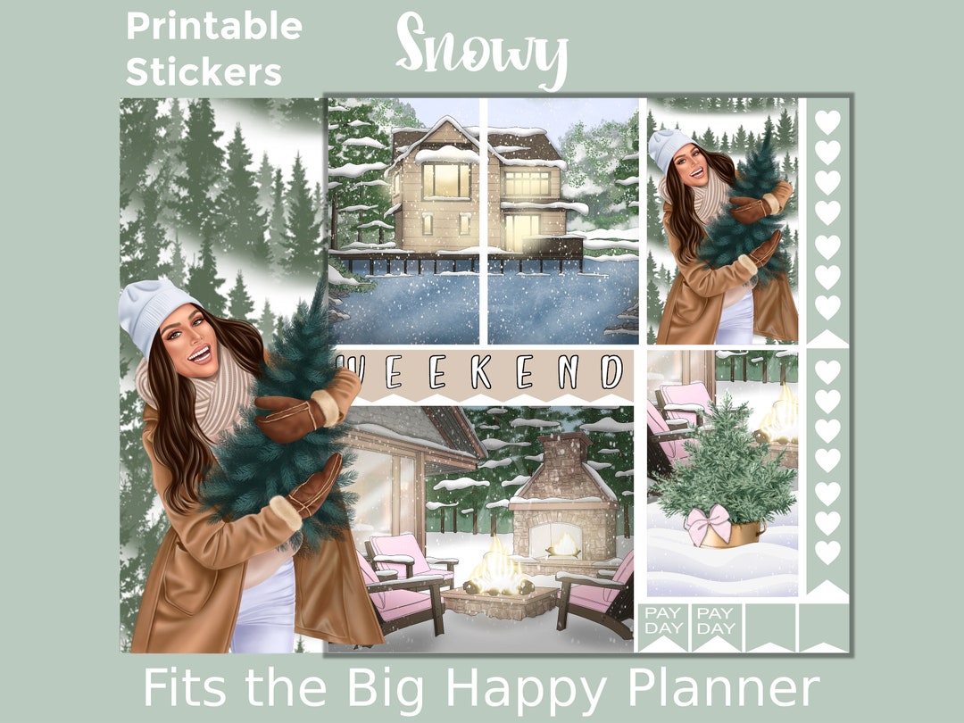 Winter Printable Planner Stickers: Made to Fit the Big Happy Planner ...