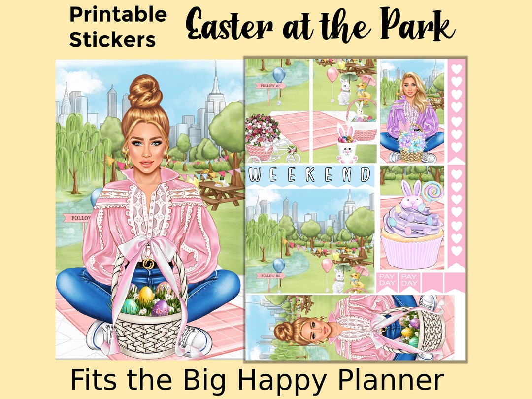Easter Printable Planner Stickers: Made to Fit the Big Happy Planner ...