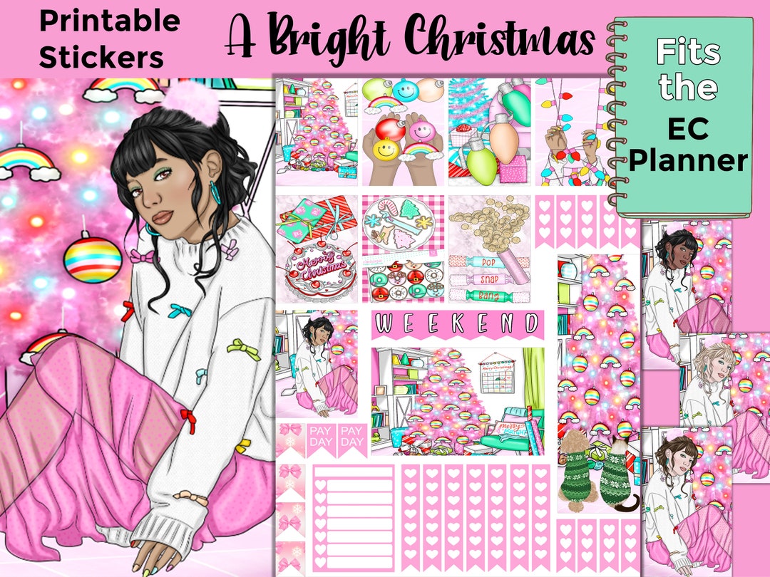 Printable Christmas Planner Stickers: Made to Fit the Erin Condren ...