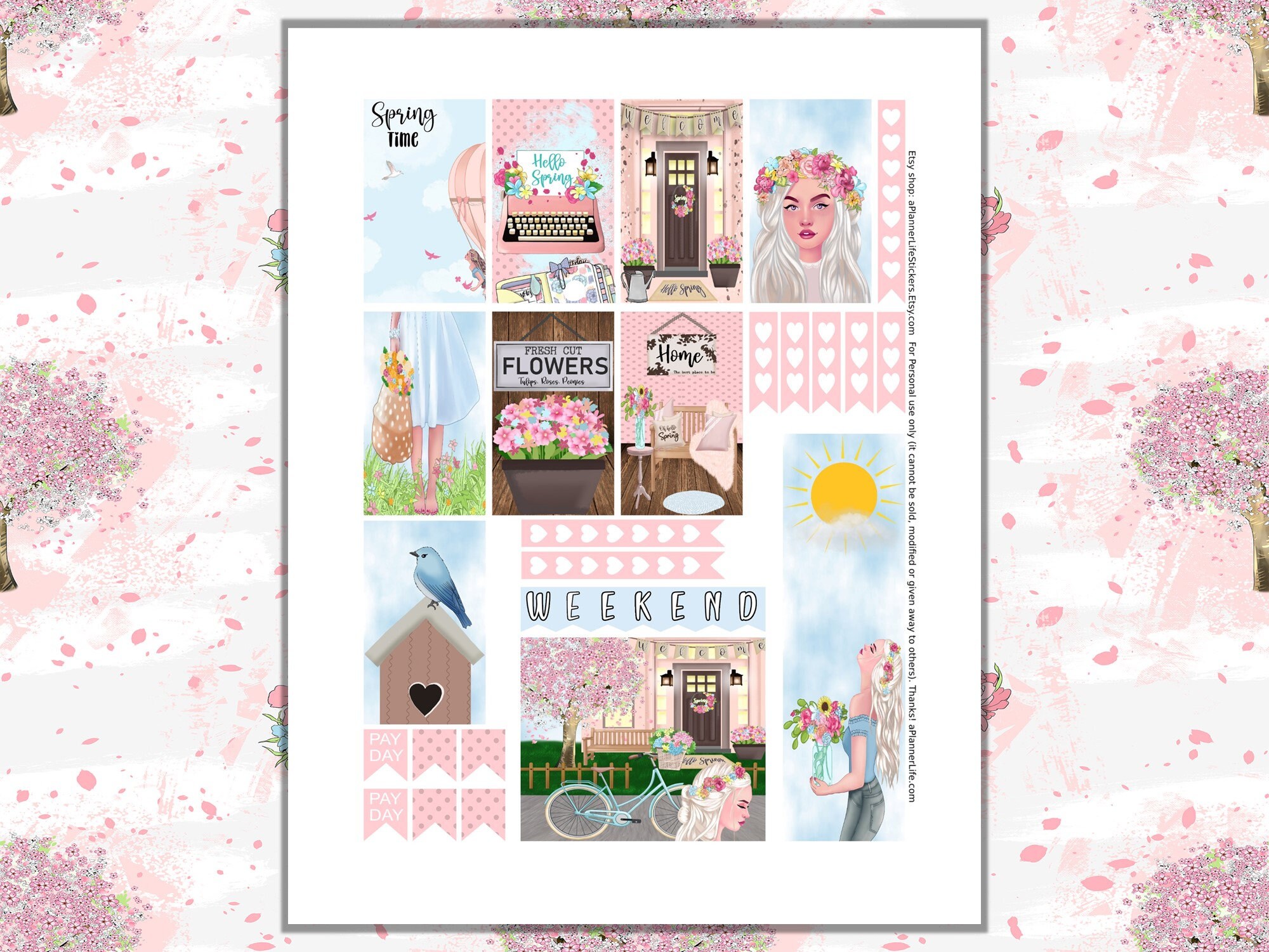 Printable Spring Planner Stickers: Made to Fit the Classic - Etsy Canada