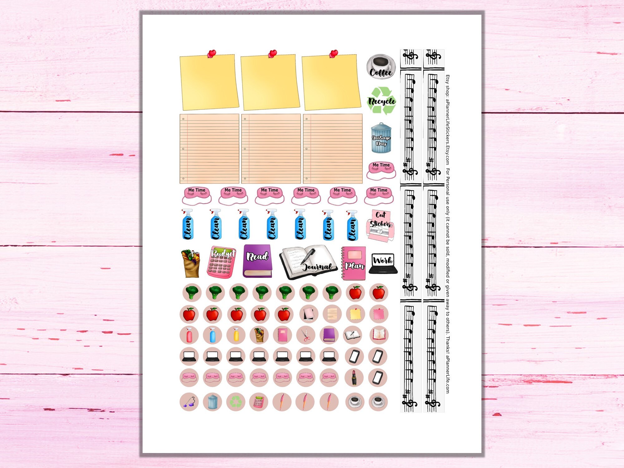 Artistic Printable Planner Stickers: Made to Fit the Classic - Etsy Canada