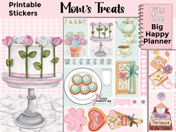 Mothers Day Printable Planner Stickers: Made to Fit the Big | Etsy