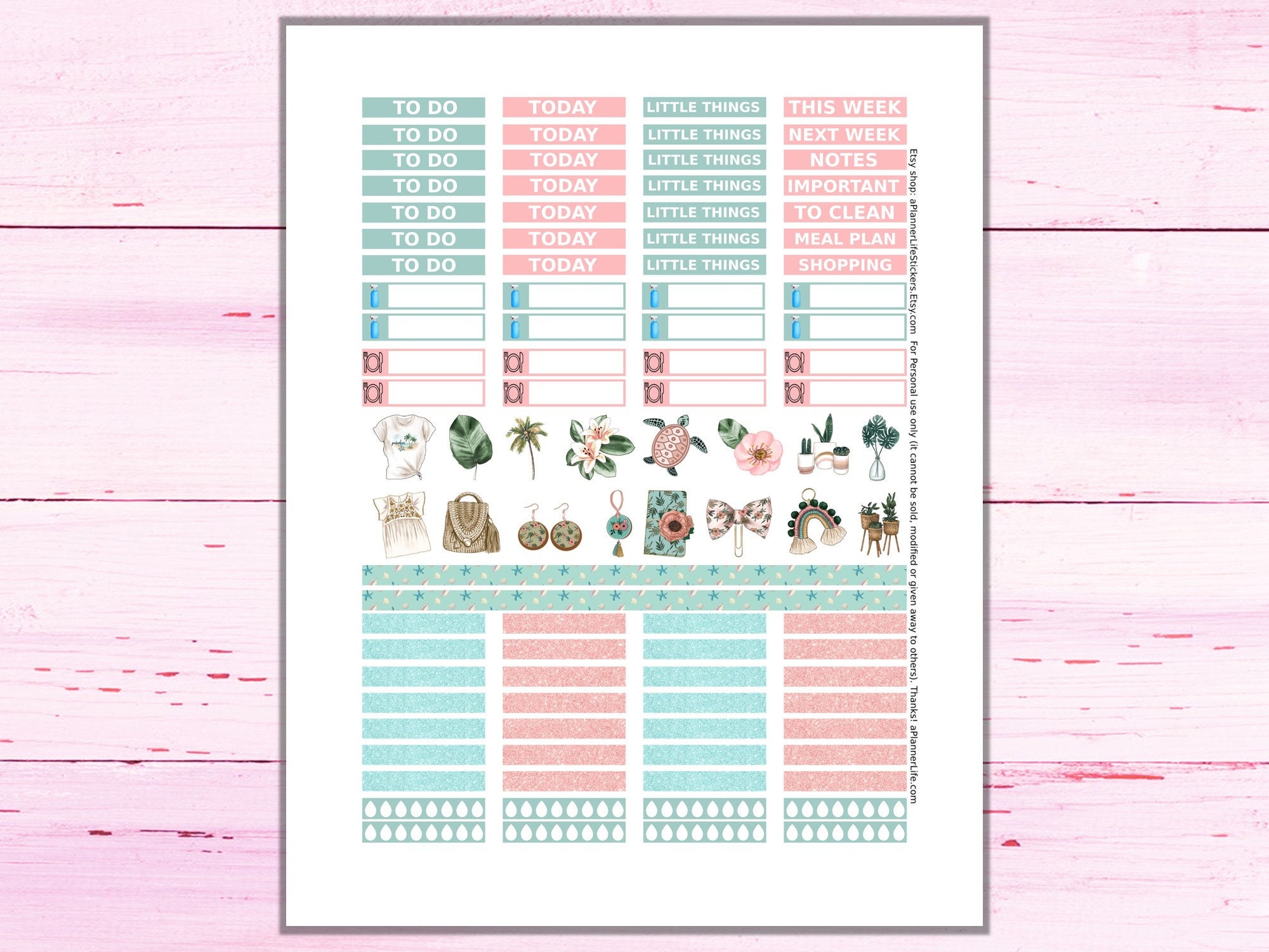 Summer Printable Planner Stickers: Made to Fit the Classic - Etsy Canada