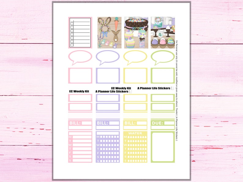 Printable Easter Planner Stickers: Made to Fit the Erin - Etsy
