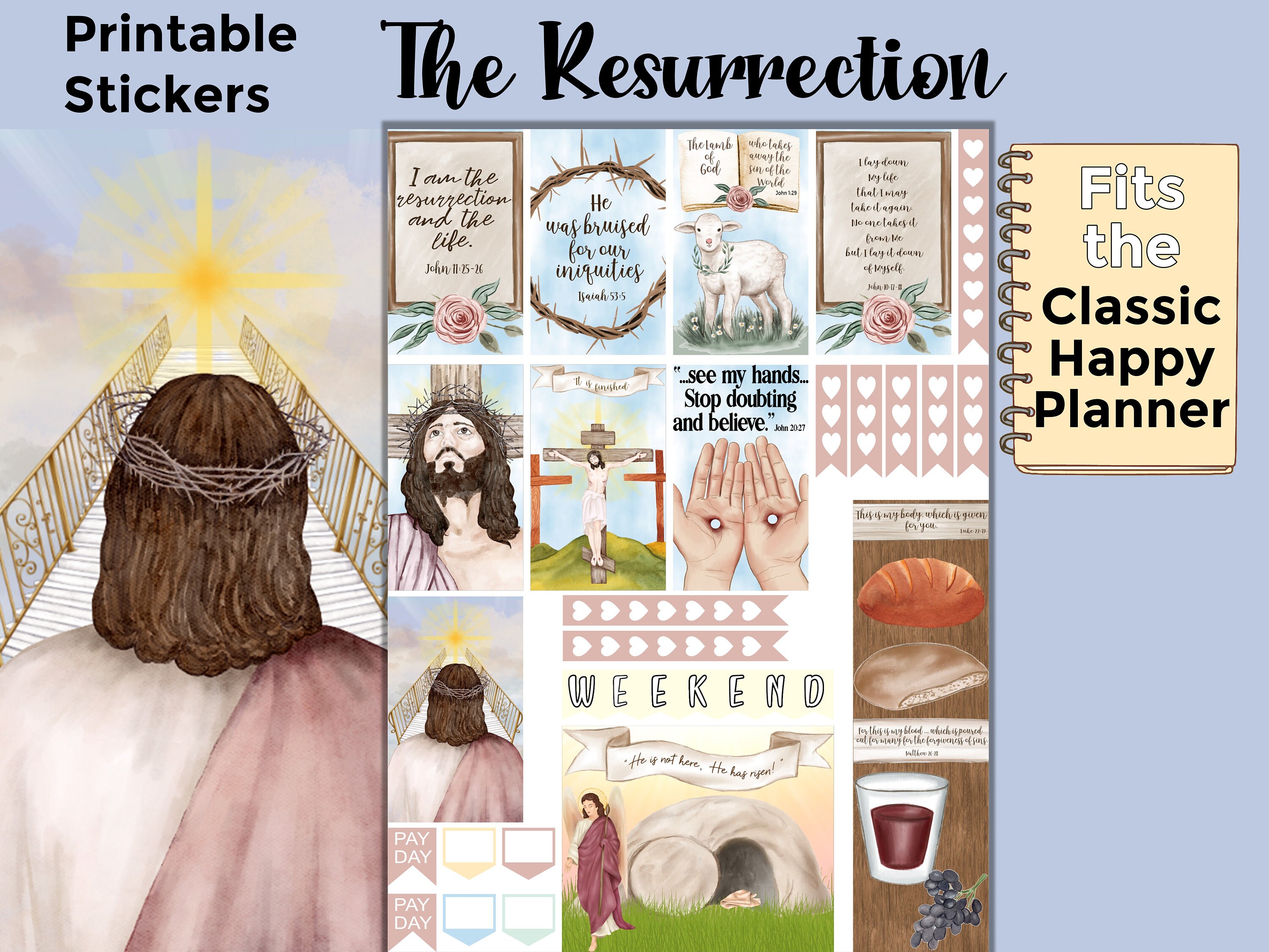 Christian Printable Planner Stickers: Made to Fit the Classic - Etsy