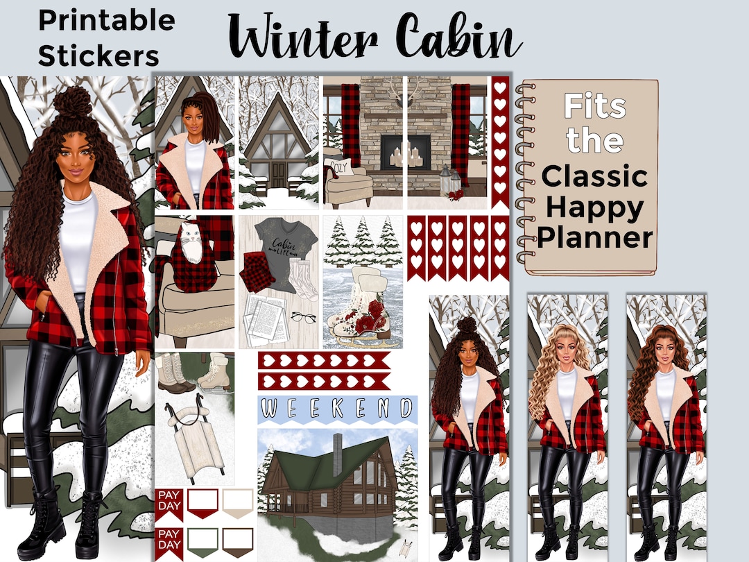 Winter Printable Planner Stickers: Made to Fit the Classic Happy ...