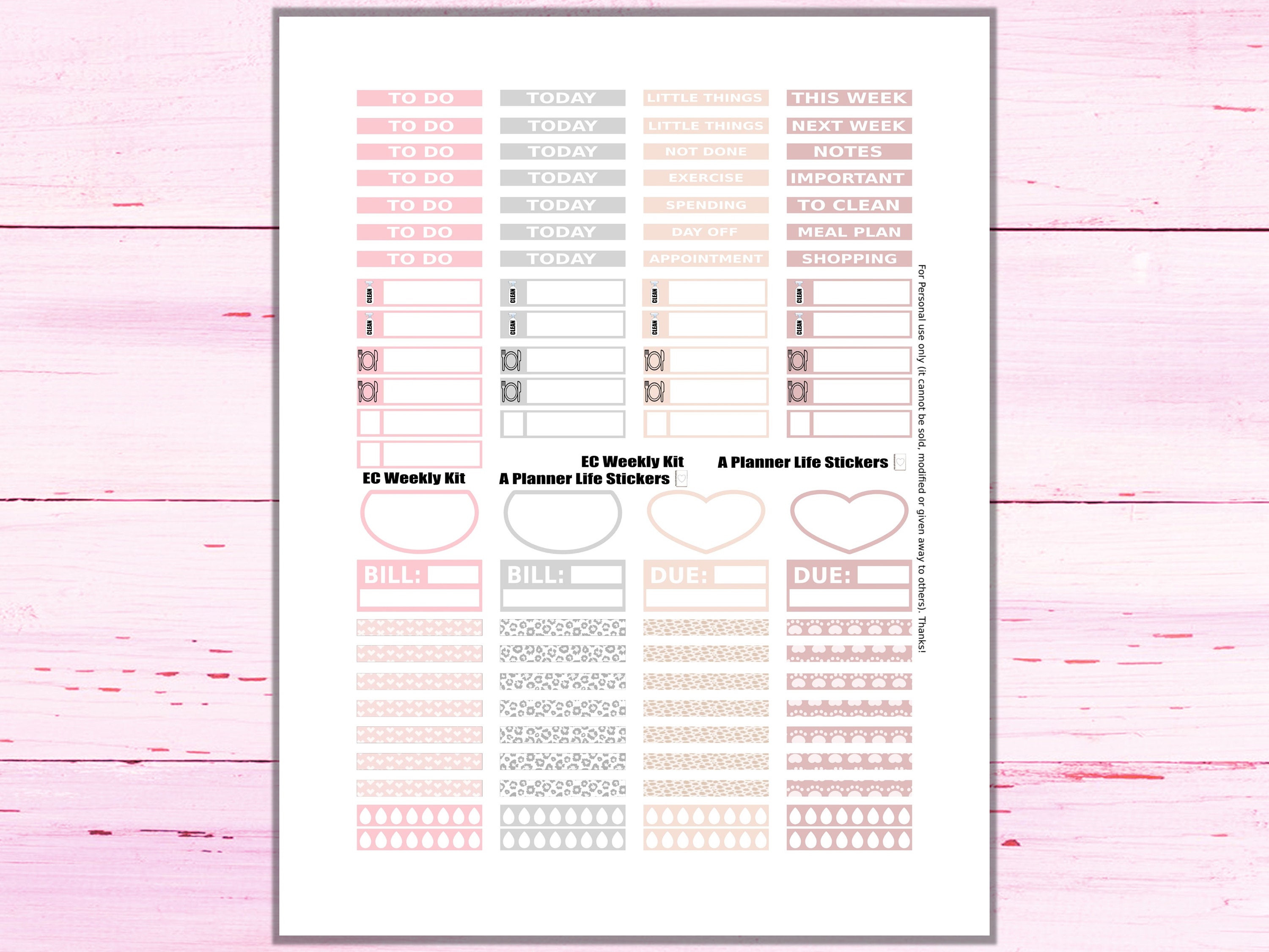 Printable Cat Planner Stickers: Made to Fit the Erin Condren - Etsy