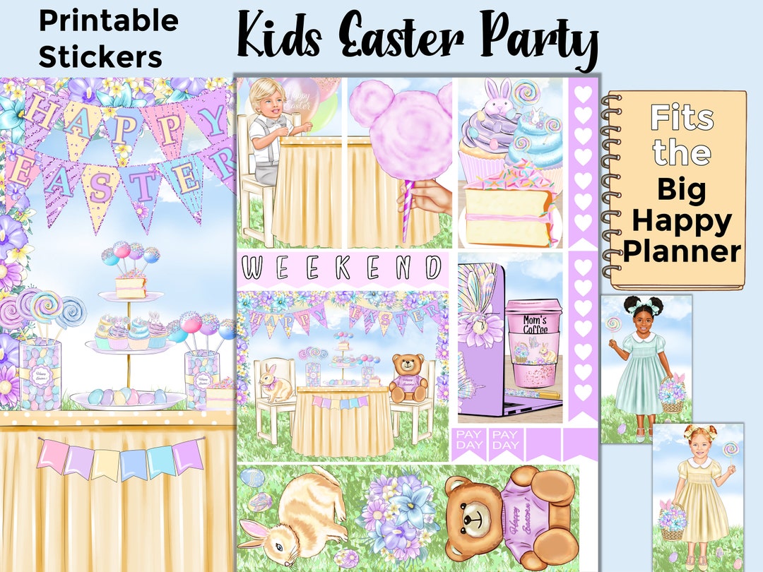 Easter Printable Planner Stickers: Made to Fit the Big Happy Planner ...