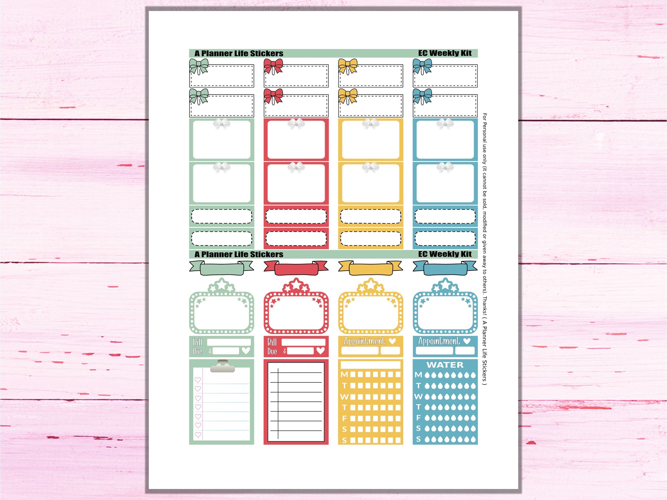 Printable Back to School Planner Stickers: Made to Fit the Erin Condren ...