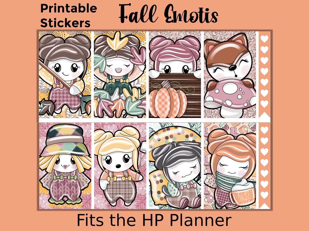 Fall Printable Planner Stickers: Made to Fit the Classic Happy Planner ...
