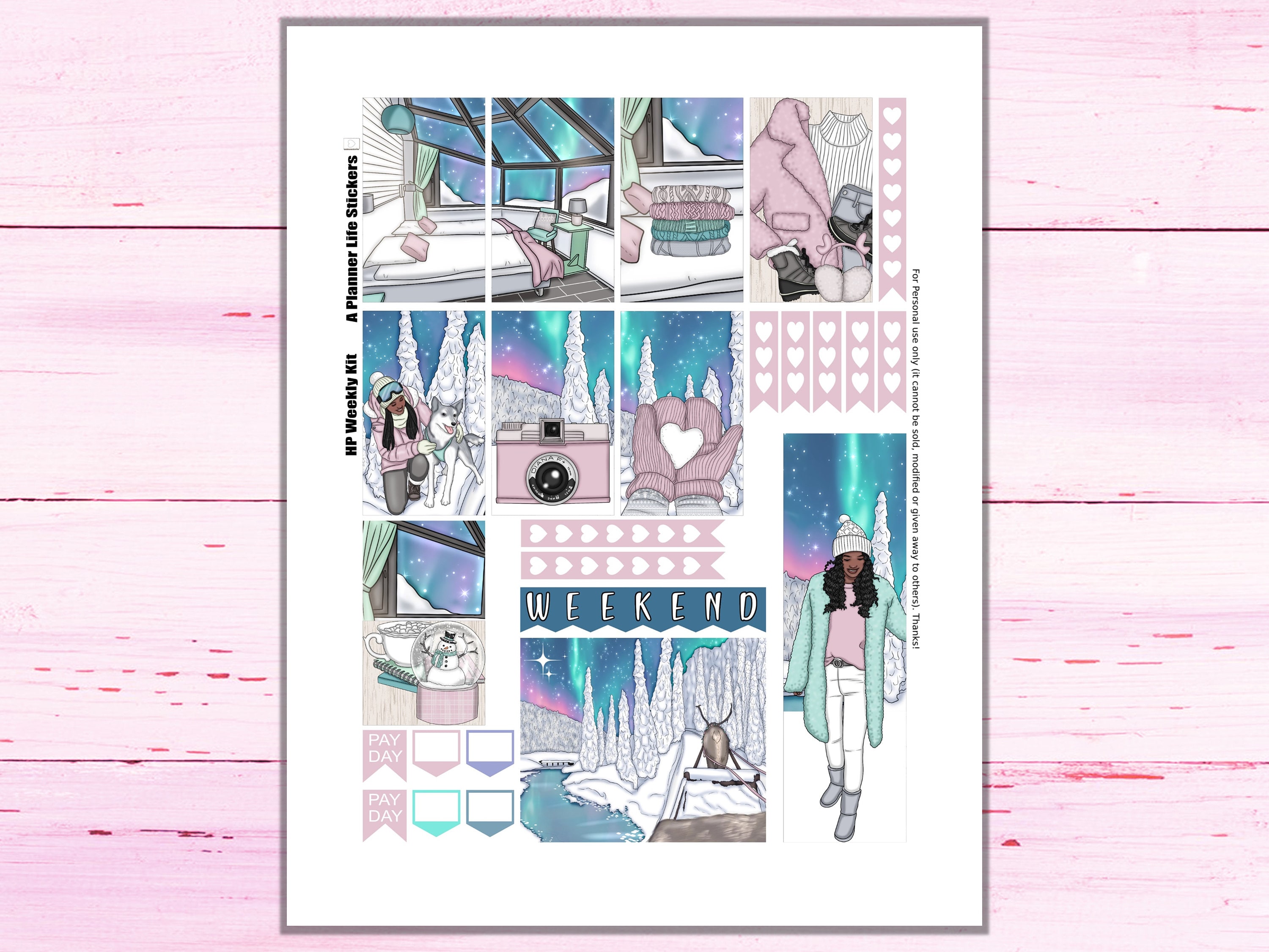 Winter Printable Planner Stickers: Made to Fit the Classic - Etsy