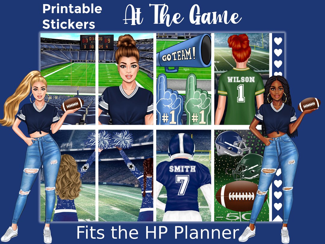 Football Printable Planner Stickers: Made to Fit the Classic Happy ...