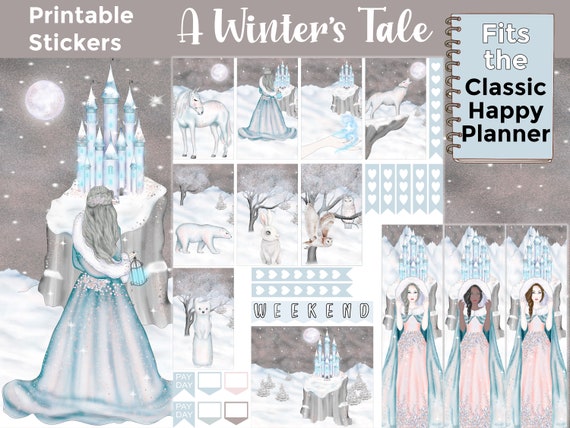 Winter Printable Planner Stickers: Made to Fit the Classic | Etsy