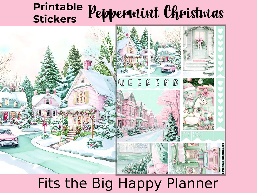 Christmas Printable Planner Stickers: Made to Fit the Big Happy Planner ...