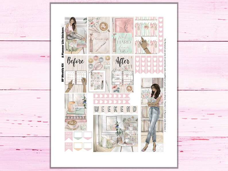 Planner Girl Printable Planner Stickers: Made to Fit the - Etsy