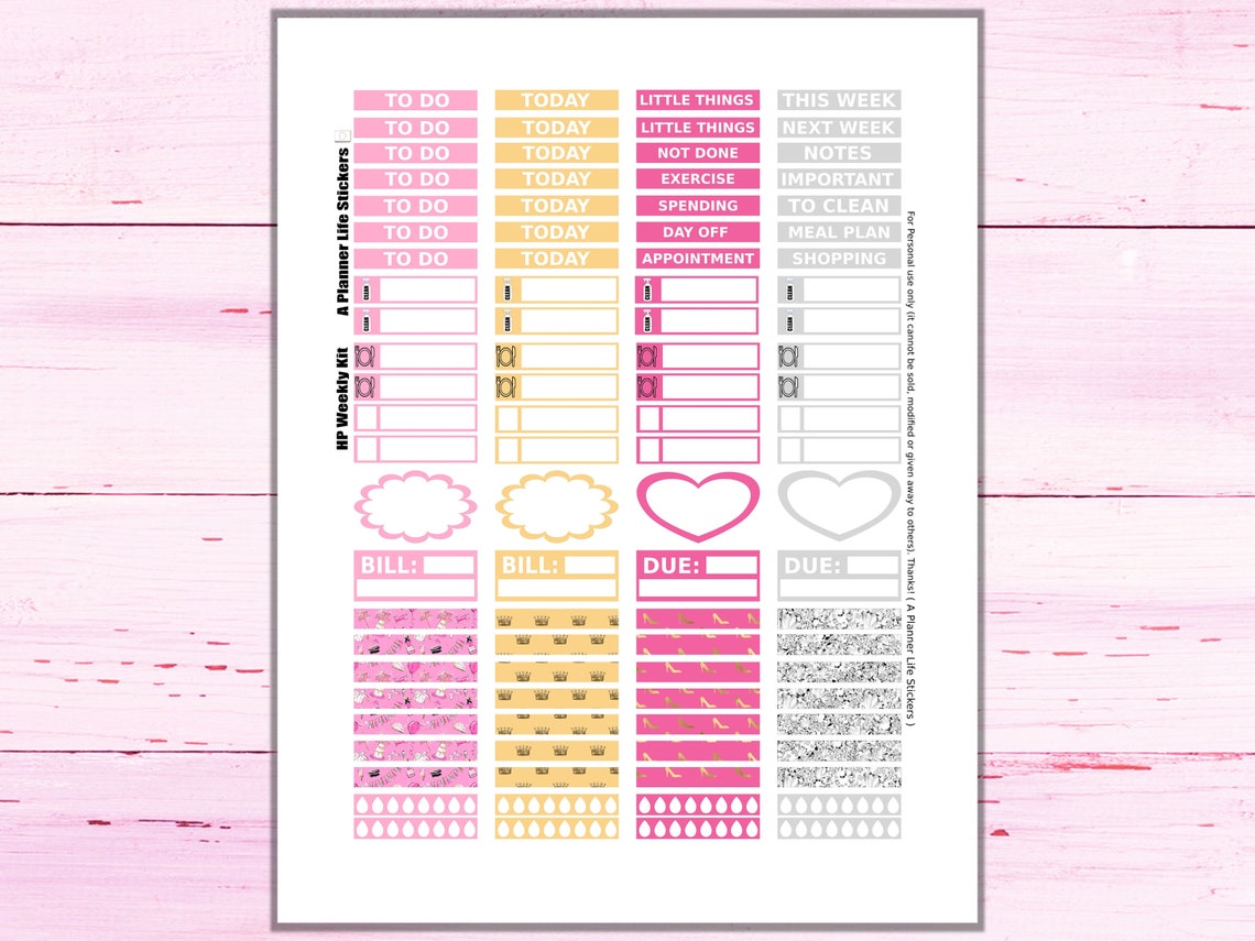 Birthday Printable Planner Stickers: Made to Fit the Classic - Etsy