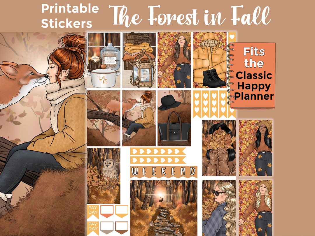 Fall Printable Planner Stickers: Made to Fit the Classic Happy Planner ...