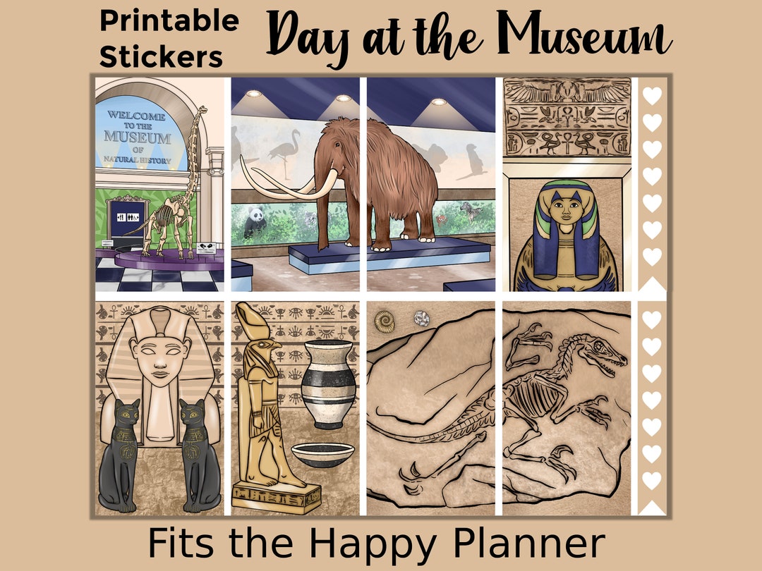 Museum Printable Planner Stickers: Made to Fit the Classic Happy ...