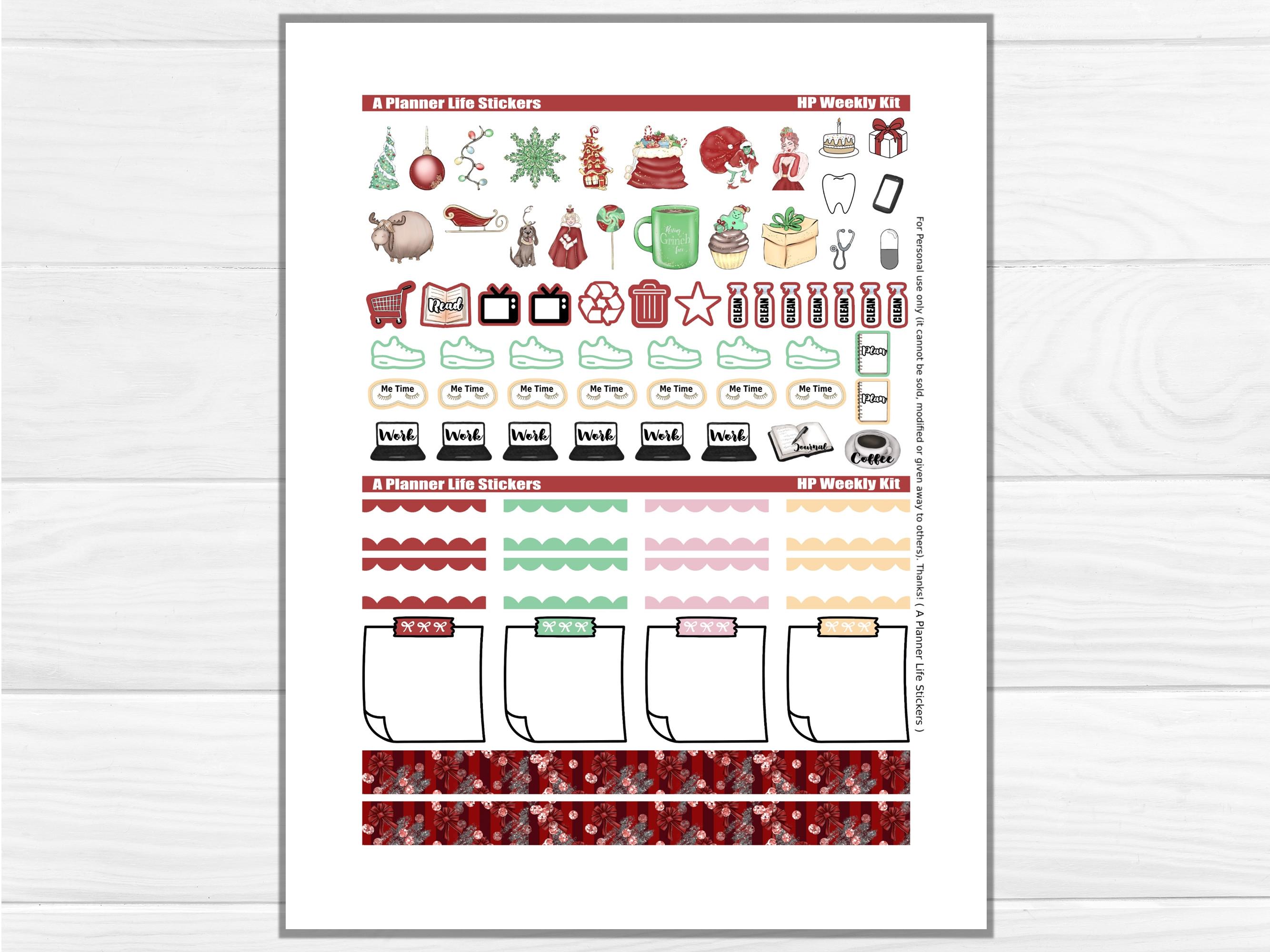 Christmas Printable Planner Stickers: Made to Fit the Classic Happy ...