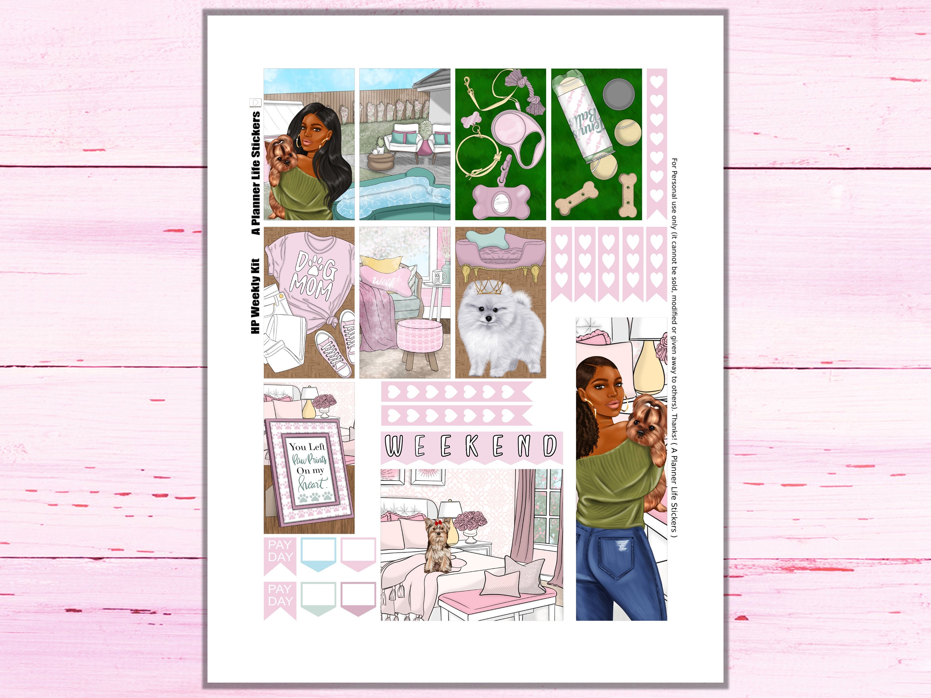 Dog Printable Planner Stickers: Made to Fit the Classic Happy - Etsy