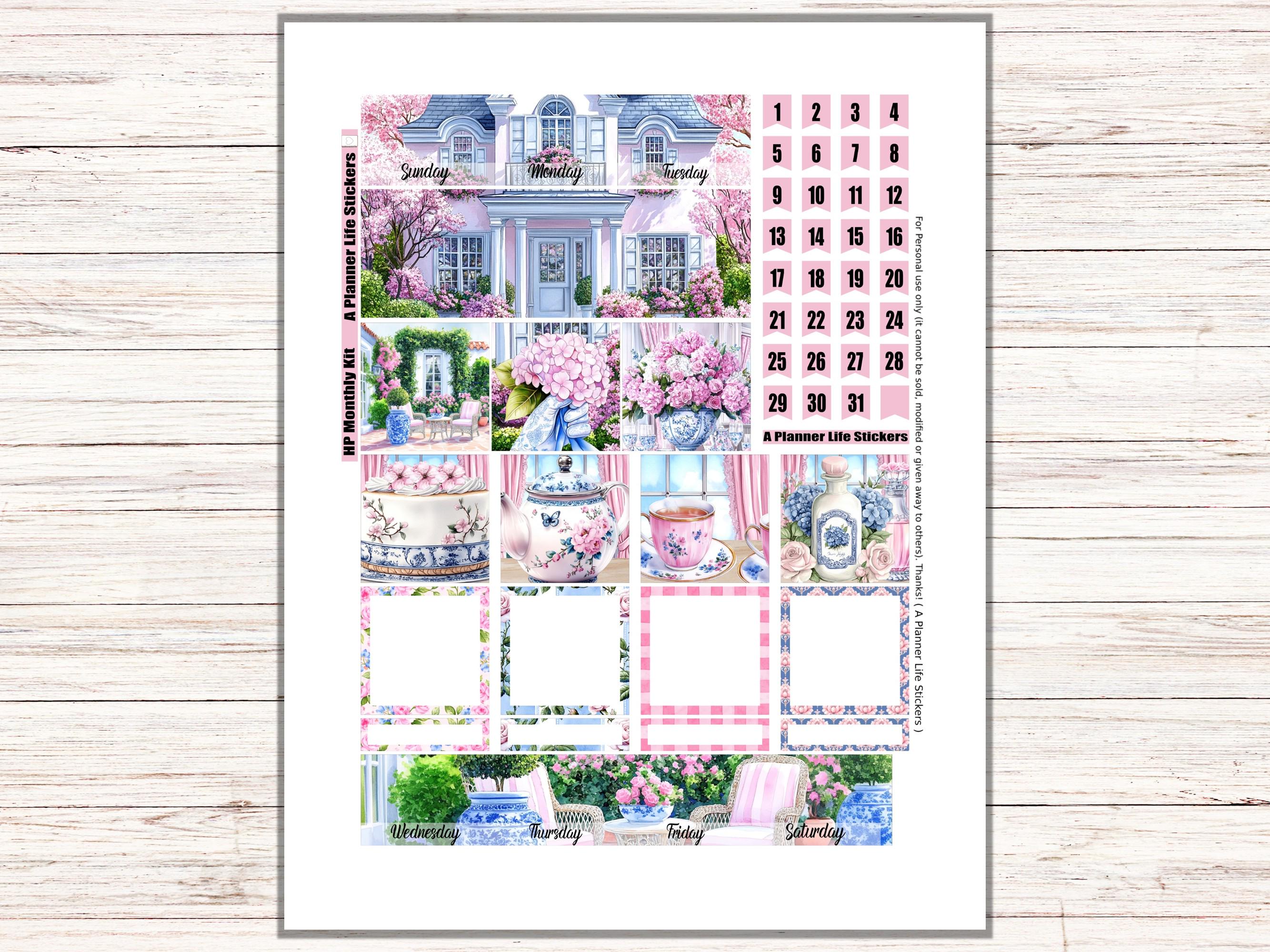 Monthly Spring Printable Planner Stickers: Made to Fit the Classic ...