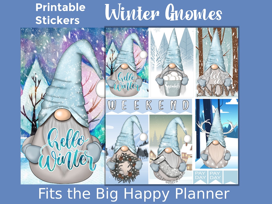 Winter Printable Planner Stickers: Made to Fit the Big Happy Planner ...