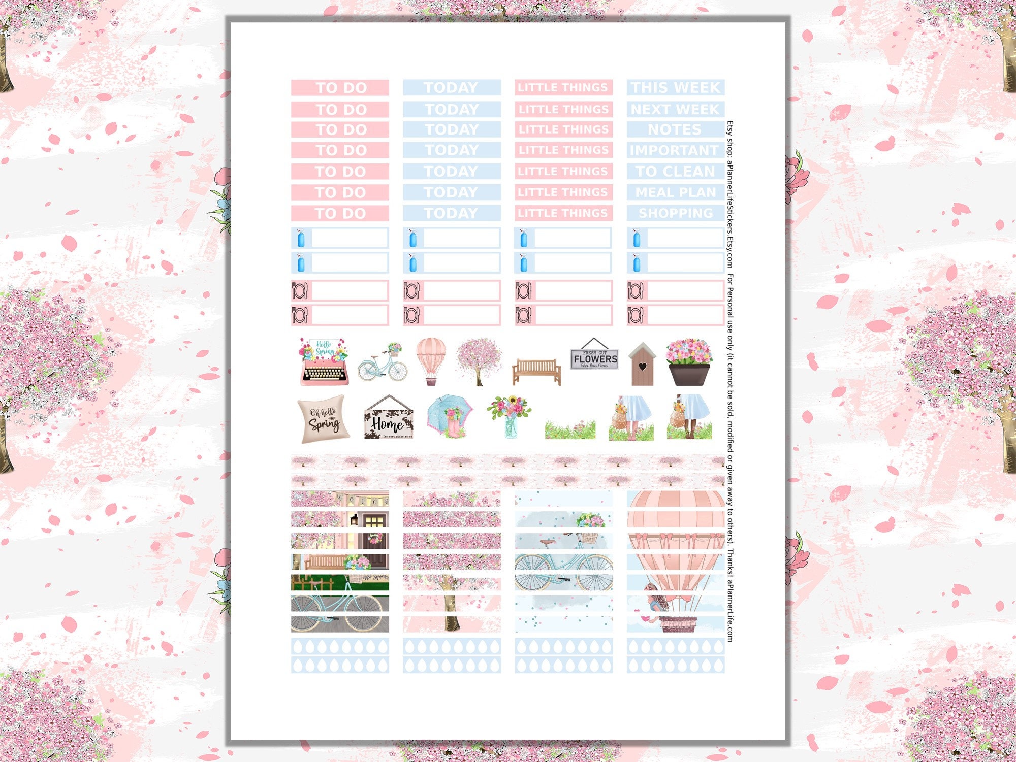 Printable Spring Planner Stickers: Made to Fit the Classic - Etsy Canada