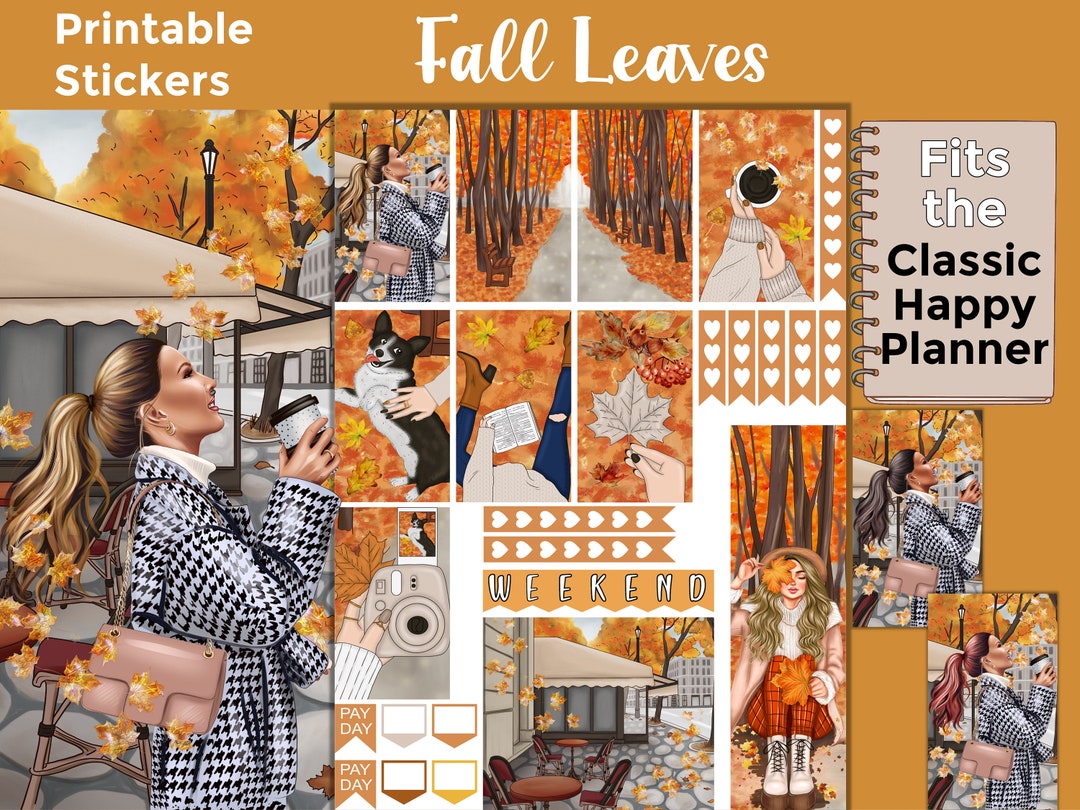 Fall Printable Planner Stickers: Made to Fit the Classic Happy Planner ...