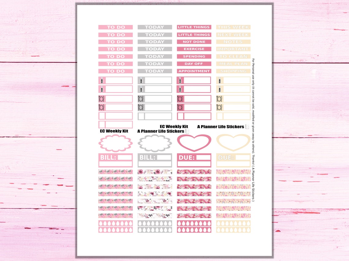 Printable Good Morning Planner Stickers: Made to Fit the Erin - Etsy