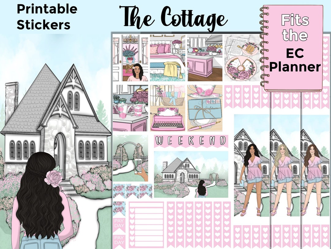 Printable Cottage Planner Stickers: Made to Fit the Erin Condren ...