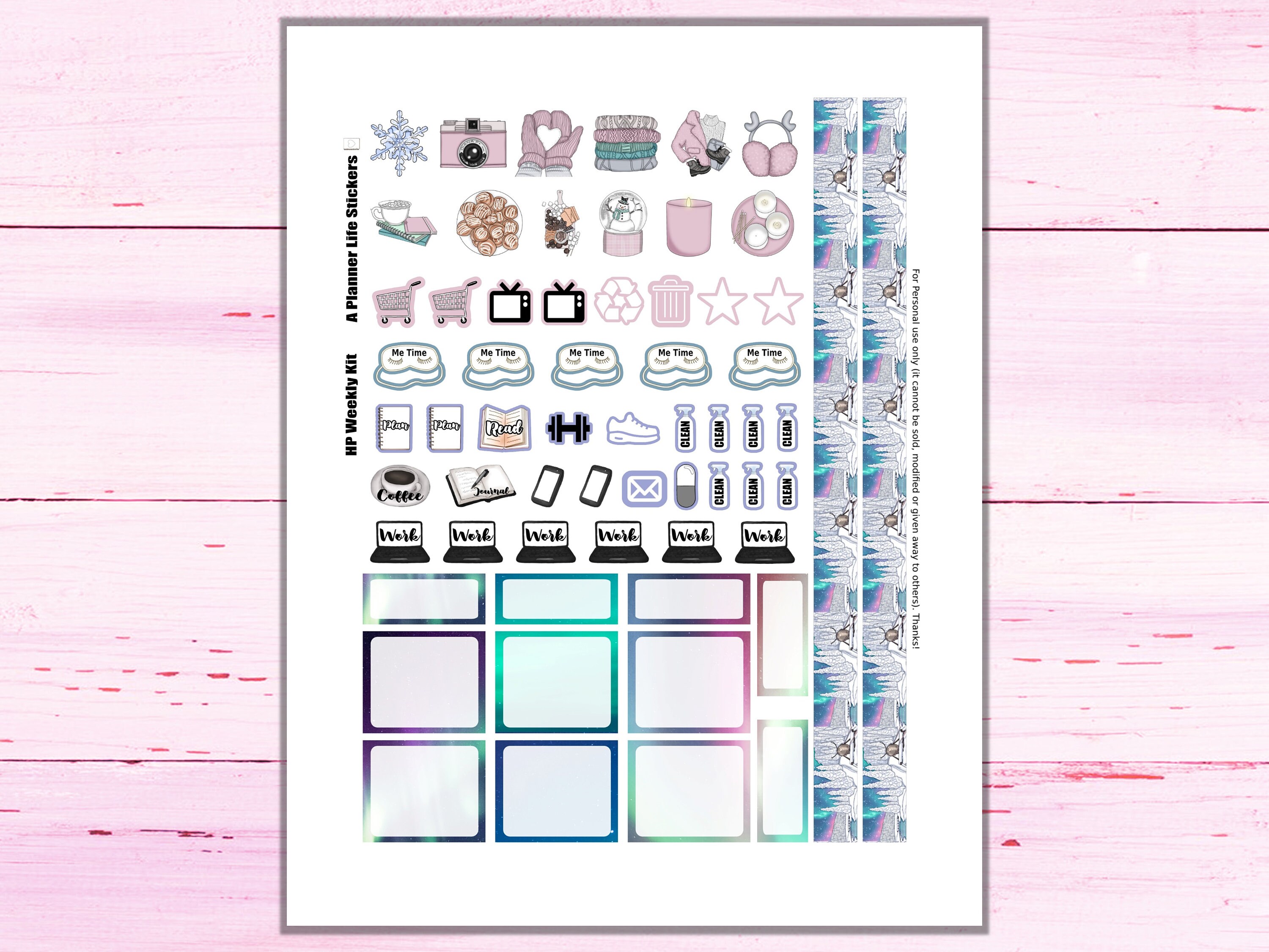 Winter Printable Planner Stickers: Made to Fit the Classic - Etsy