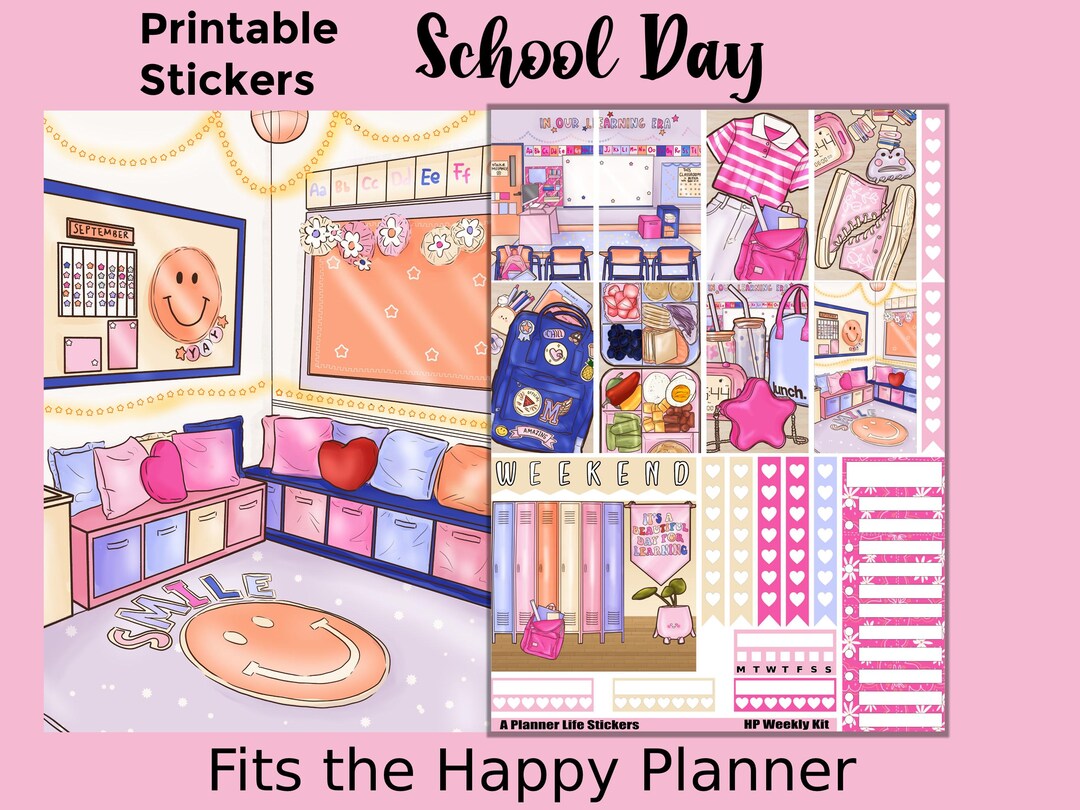 Back to School Printable Planner Stickers: Made to Fit the Classic ...