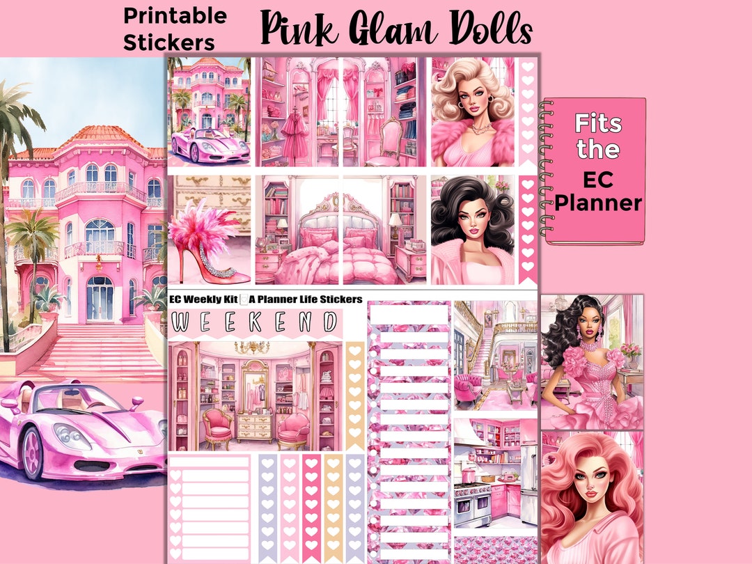 Printable Glamorous Planner Stickers: Made to Fit the Erin Condren ...