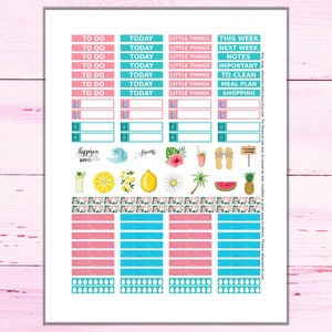 Summer Printable Planner Stickers: Made to Fit the Classic - Etsy Canada