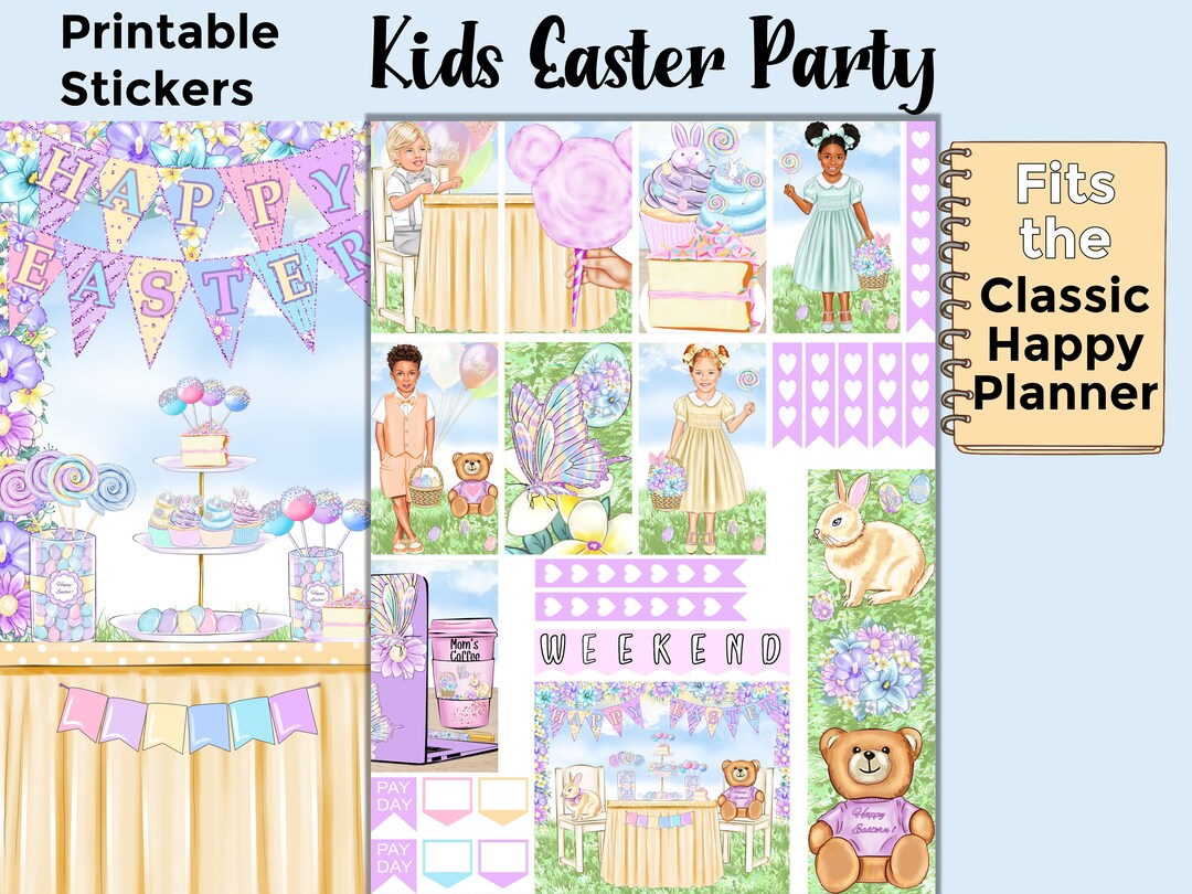 Easter Printable Planner Stickers: Made to Fit the Classic Happy ...